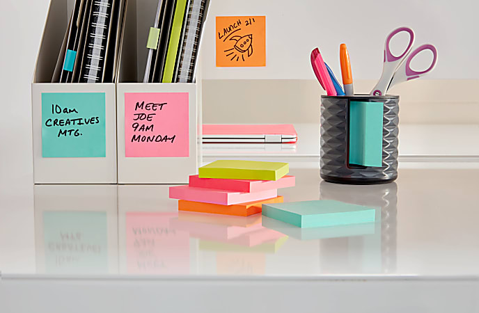 Post it Pop Up Aqua Notes Vertical Dispenser 3 x 3 Note Dark Gray ...