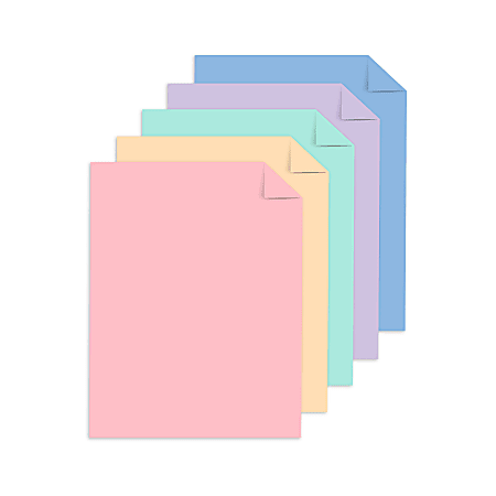 Astrodesigns Color Cardstock Macaron Assortment Letter 8 12 x 11 65 Lb ...