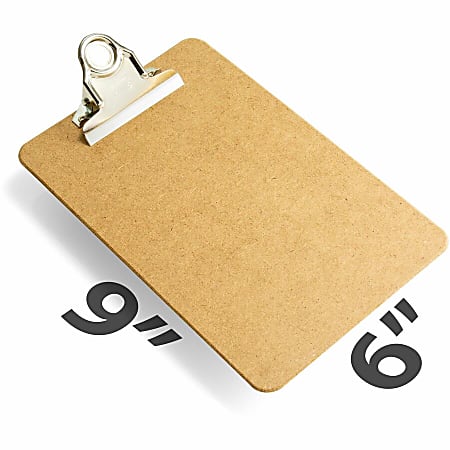 OIC 100percent Recycled Hardboard Clipboard Memo Size 6 x 9 Brown ...