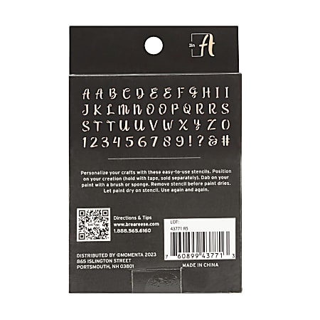 Brea Reese Script Cardstock Stencils 2 White Pack Of 24 Stencils ...
