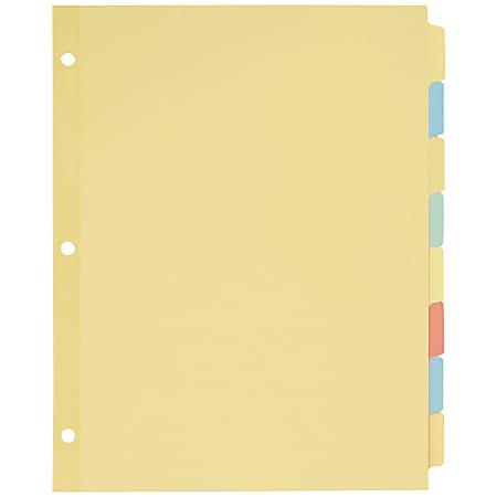 Avery Write On Paper Dividers For 3 Ring Binders 8.5 x 11 8 Tab Set ...