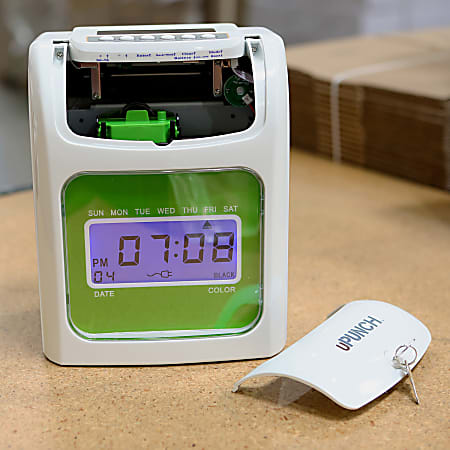 uPunch UB1000 Electronic Punch Card Time Clock Bundle - Office Depot
