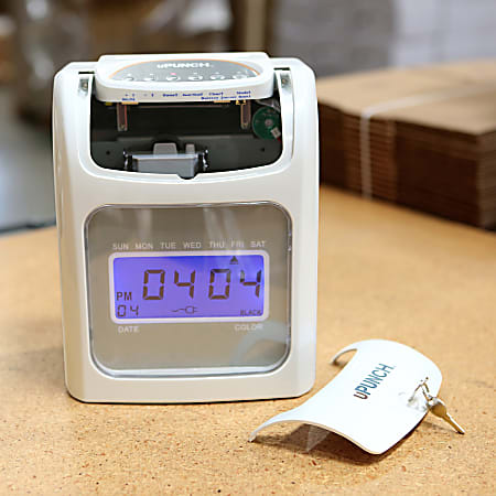 uPunch UB2000 Electronic Calculating Punch Card Time Clock Bundle ...