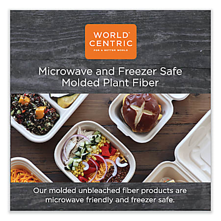 World Centric Fiber Hinged Containers 2 1516 H x 8 1316 W x 8 14 D ...