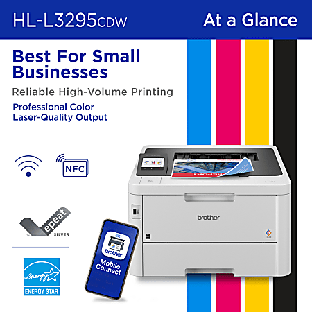Brother HL L3295CDW Wireless Compact Digital Color Printer with Laser ...