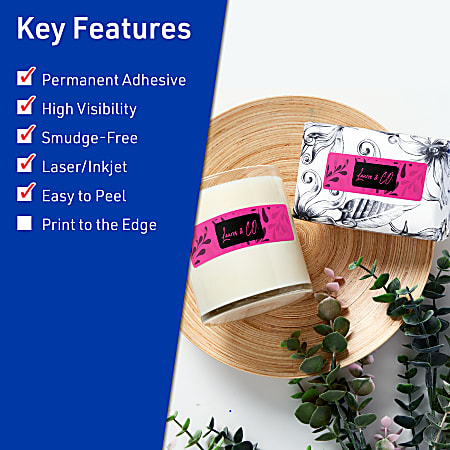 Avery Printable Labels With Sure Feed Technology 94202 NMP10 Rectangle ...