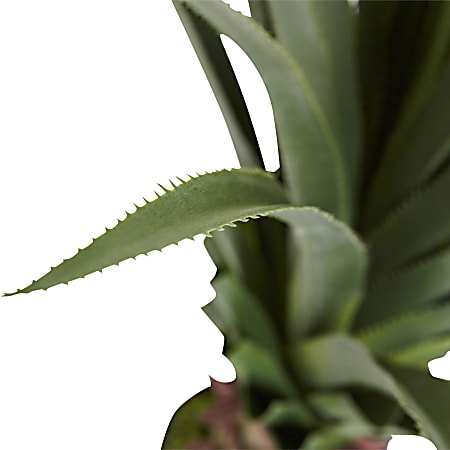 Nearly Natural 4H Plastic Spiked Agave Plant With Pot Green - Office Depot
