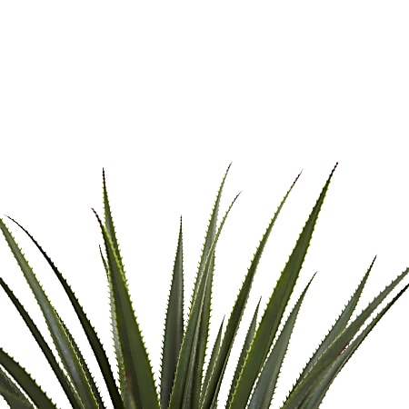 Nearly Natural 4H Plastic Spiked Agave Plant With Pot Green - Office Depot