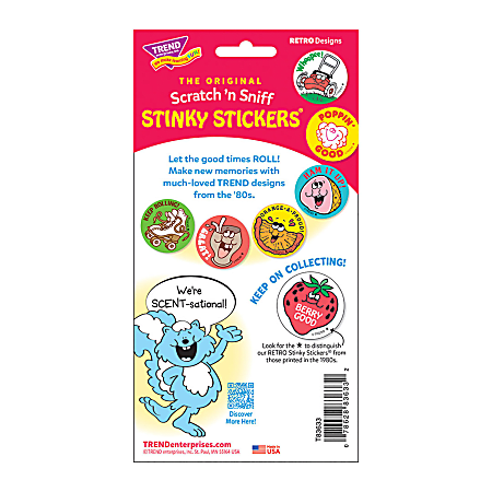 Trend Retro Scratch n Sniff Stinky Stickers NeatSoap Scent 24 Stickers ...