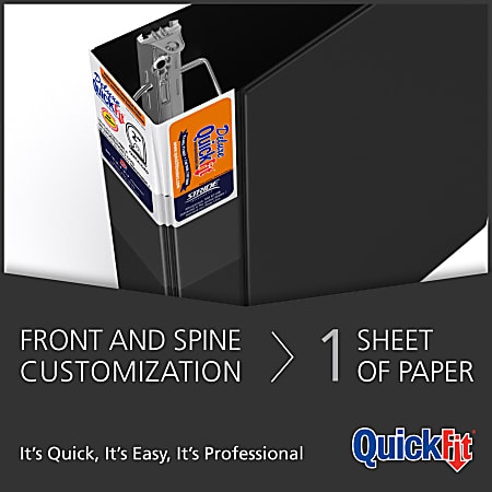 QuickFit Space Saving Commercial 3 Ring Binder 5 D Rings 50percent ...