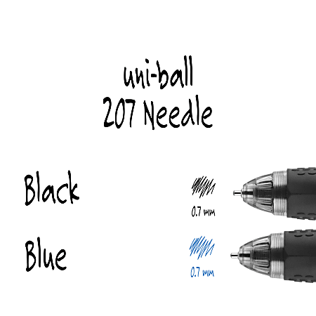 uni ball Signo Gel 207 Retractable Gel Pens Medium Point 0.7 mm Clear ...