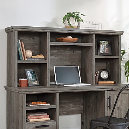 Sauder Aspen Post 59 W Hutch Pebble Pine - Office Depot