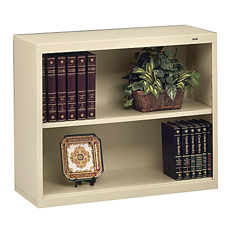 Tennsco Metal 2 Shelf Bookcase Putty - Office Depot