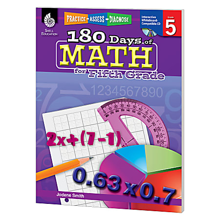 Shell Education 180 Days of Math Practice Grade 5 - Office Depot