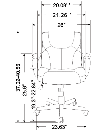 Realspace Mayhart Vinyl Mid Back Task Office Chair Black BIFMA ...