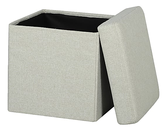 Realspace Folding Cube Storage Footrest Ottoman Seat 16 H x 16 W x 16 D ...