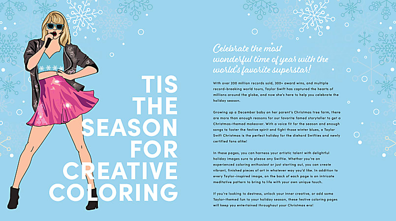 Chartwell Unofficial Taylor Swift Christmas Coloring Book - Office Depot