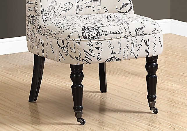 Monarch Specialties Traditional Slipper Accent Chair Vintage French ...