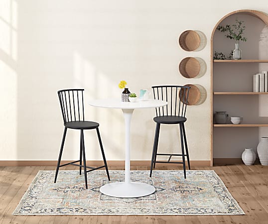 Office Star Flower Round Counter Height Table 36 H x 31 12 W x 31 12 D ...