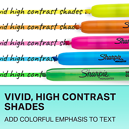 Sharpie Retractable Highlighters Fluorescent Yellow Pack Of 12 - Office ...