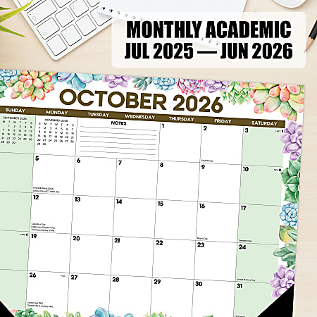 2026 2027 Willow Creek Press Academic Monthly Desk Pad Calendar 17 x 22 ...