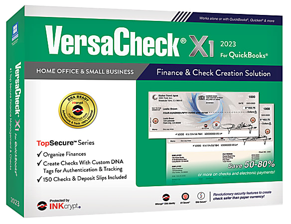 VersaCheck X1 INKcrypt For QuickBooks Software 2023 Windows 8.11011 ...