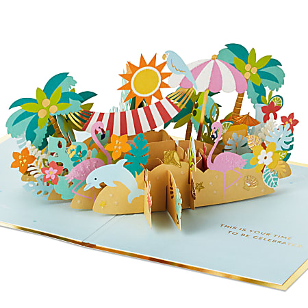 Hallmark Paper Wonder Card 7 14 x 5 Your Time To Celebrate Tropical ...
