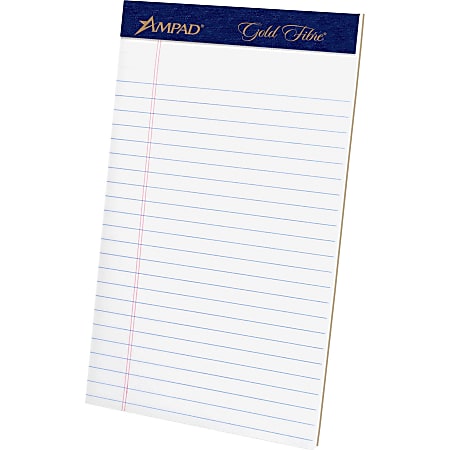 Ampad Gold Fibre Meium Ruled Remanufactured Jr. Legal Pads 50 Sheets 5 ...