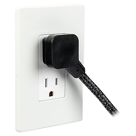 GE 82586 2 Outlet Extension Cord With USB Charging 6 Cord BlackGray ...