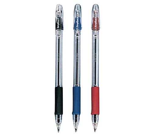 EasyTouch Ballpoint Pen 0.7 mm Fine Pen Point Refillable Red Ink Oil ...
