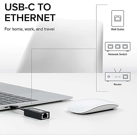 Plugable USB C to Ethernet Adapter Fast and Reliable Gigabit Speed ...