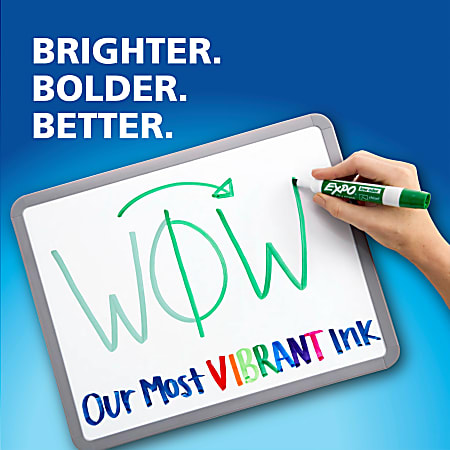 EXPO Low Odor Dry Erase Markers Fine Point Assorted Colors Pack Of 8 ...