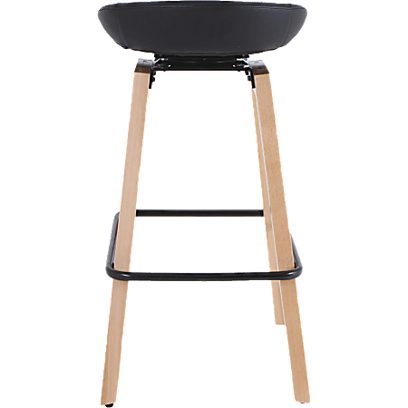 Lorell Modern Low Back Bar Stool Black - Office Depot