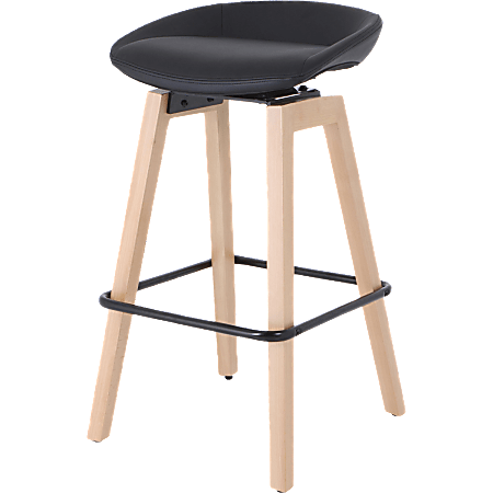 Lorell Modern Low Back Bar Stool Black - Office Depot