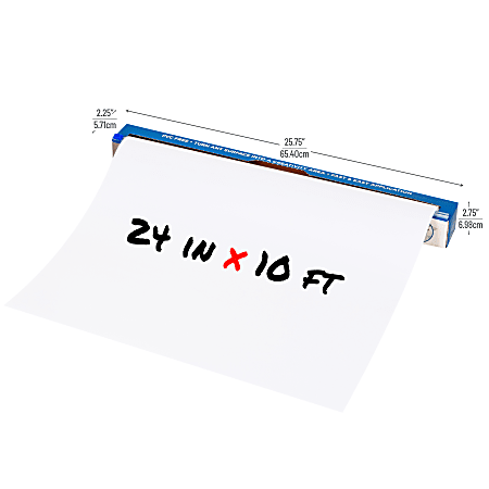 Mind Reader Non Magnetic Dry Erase White Board Adhesive Roll 2 45 H x 2 ...