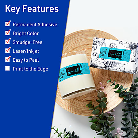 Avery Printable Labels With Sure Feed Technology 94214 BBP20 Rectangle ...