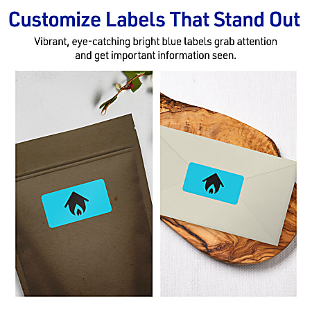 Avery Printable Labels With Sure Feed Technology 94214 BBP20 Rectangle ...