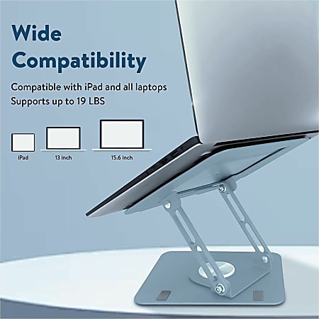 Uncaged Ergonomics Swivel Laptop Stand for Desk Adjustable Laptop Riser ...