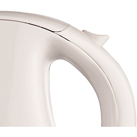 Brentwood Cordless Plastic Tea Kettle 1L White - Office Depot