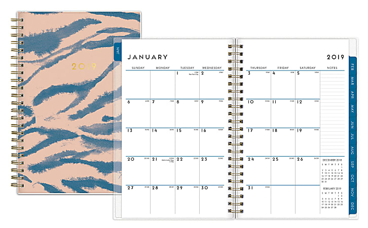 Blue Sky™ Weekly/Monthly Planner, 5" x 8", Citrine, January 2019 to ...