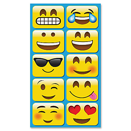 Ashley Emojis Mini Whiteboard Erasers 2 x 1.25 Multicolor Pack Of 10 ...