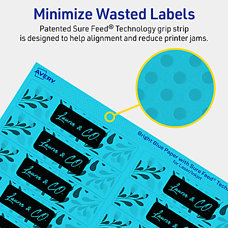 Avery Printable Labels With Sure Feed Technology 94202 BBP10 Rectangle ...
