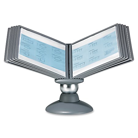 Sherpa Motion Desk Reference System Graphite 10 Panels - Office Depot