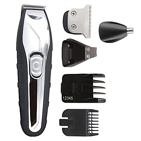 Barbasol Rechargeable 7 Piece All In 1 Mens Grooming Kit Black - Office ...