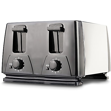 Brentwood Toaster Toast Brushed Stainless Steel Black - Office Depot