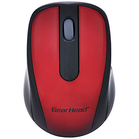 Gear Head Wireless Optical Nano Mouse Red MP2120RED - Office Depot