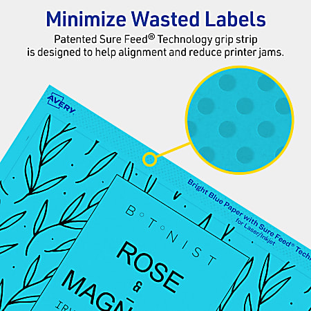 Avery Print To The Edge Labels With Sure Feed Technology And Easy Peel ...