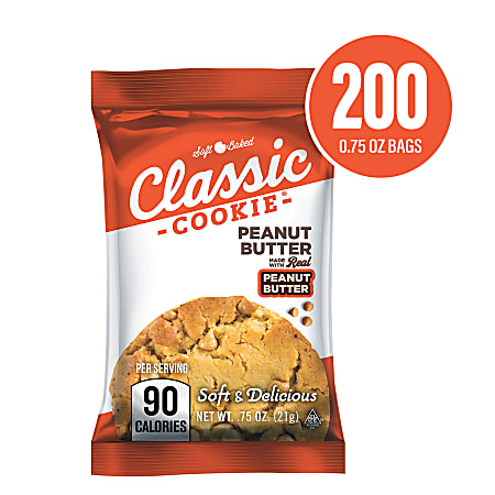 Classic Cookie Peanut Butter Cookies Bulk 0.75 Oz Total Qty 200 ...