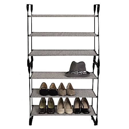 Realspace 3 Tier Shoe Rack BrownGrey - Office Depot