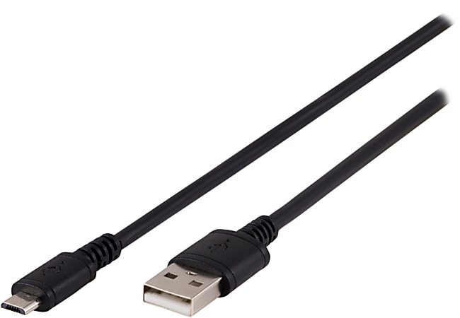 Ativa USB A to Micro USB Charging Cable 3 Black 27515 - Office Depot